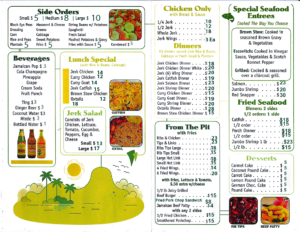 MENU | Jamrock BBQ Jerk